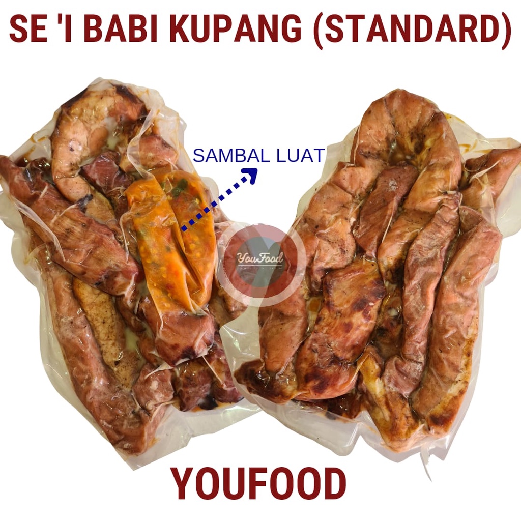 Jual Daging Babi Sei Asap Khas Kupang + Sambal Luat 500g | Shopee Indonesia