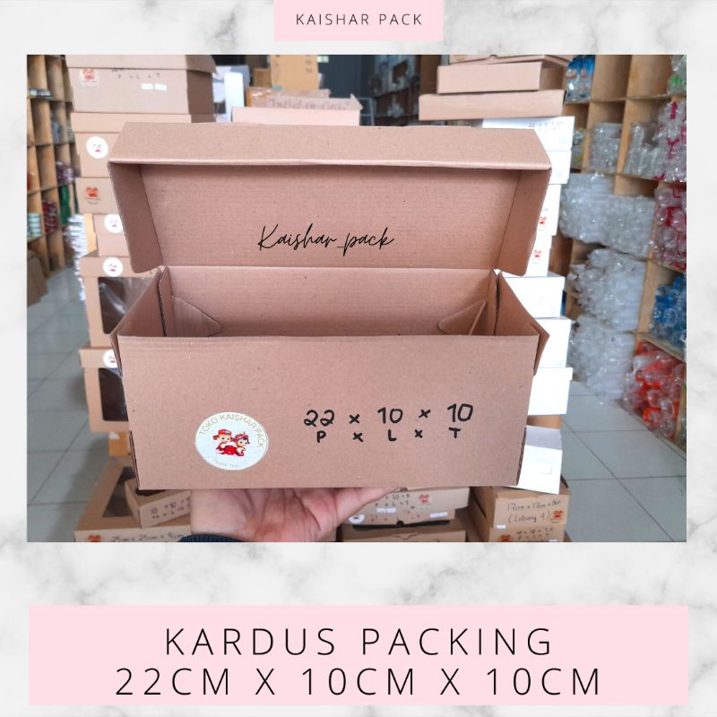 Jual KARDUS BOX 22X10X10 / PIECES | Shopee Indonesia