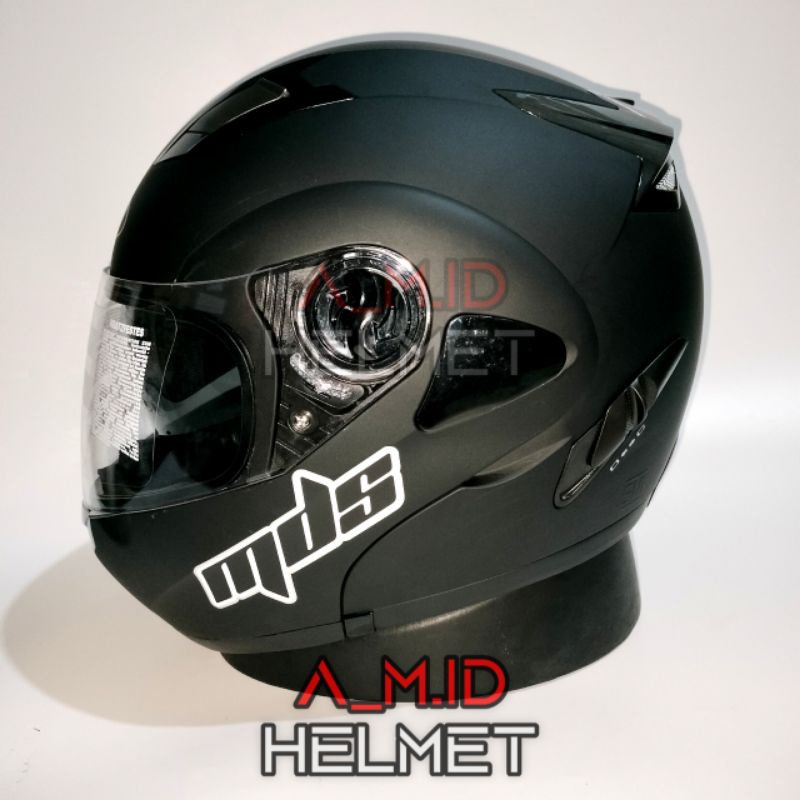 Jual HELM MDS PRO RIDER SOLID BLACK DOFF MDS MODULAR | Shopee Indonesia