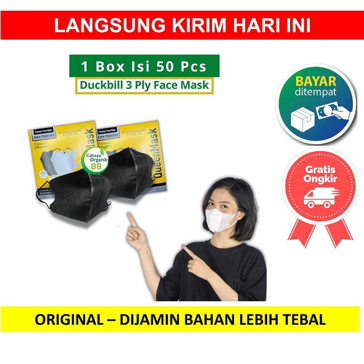 Jual Masker Duckbill Duck Bill Garis 3 Ply 3Ply Face Mask 1 Box Isi 50 ...