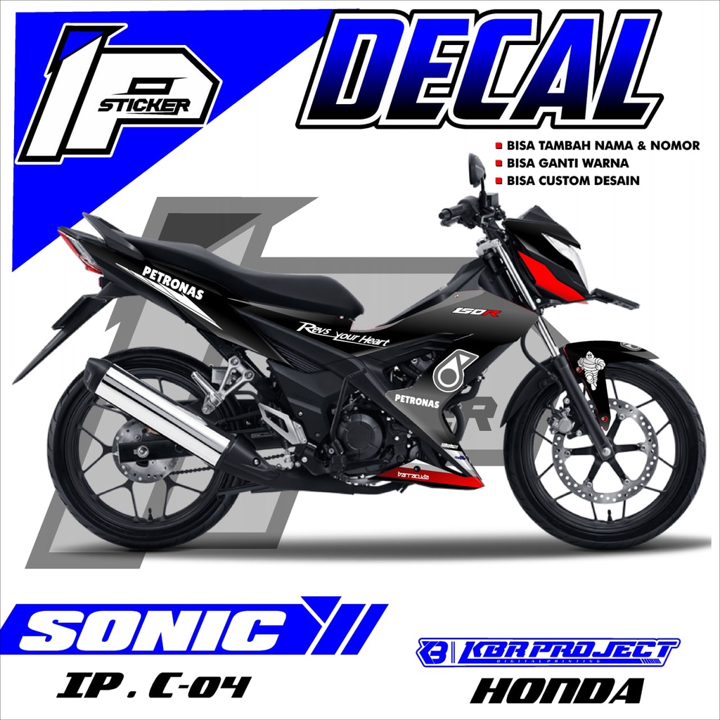 Jual Decal SONIC- Sticker Decal Variasi List HONDA SONIC Design IP ...
