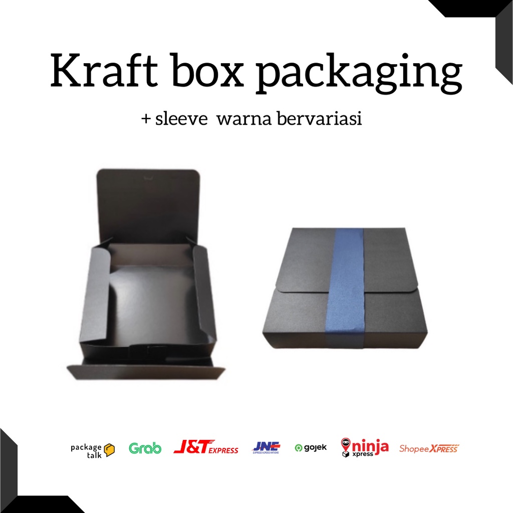 Jual packagetalk - BOX CLOTHING HITAM WITH SLEEVE siap pakai cocok ...