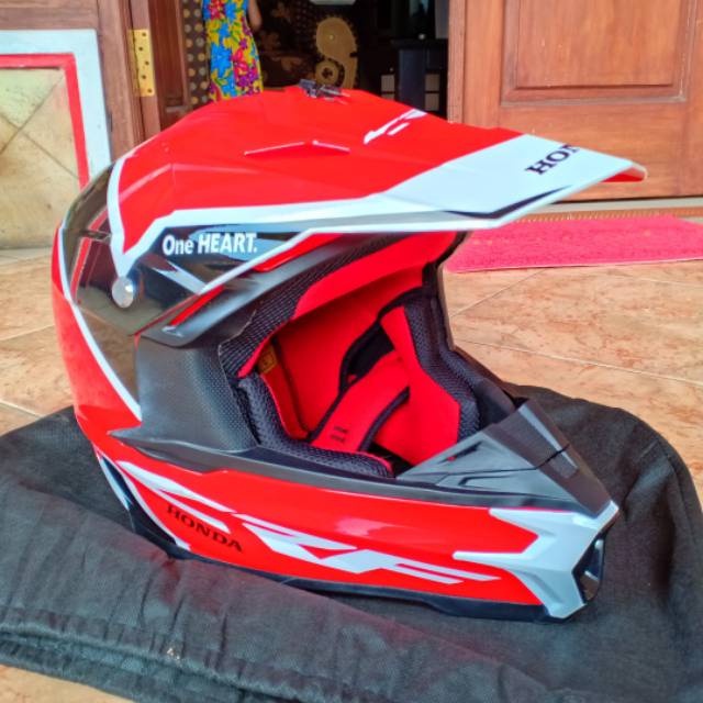 Jual HONDA CRF HELMET ORIGINAL HELM CROSS OFFROAD MERAH | Shopee Indonesia