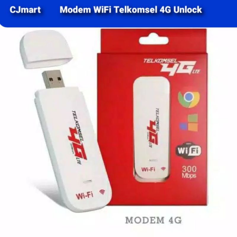 Jual Modem USB WiFi Telkomsel 4G LTE 300Mbps | Shopee Indonesia