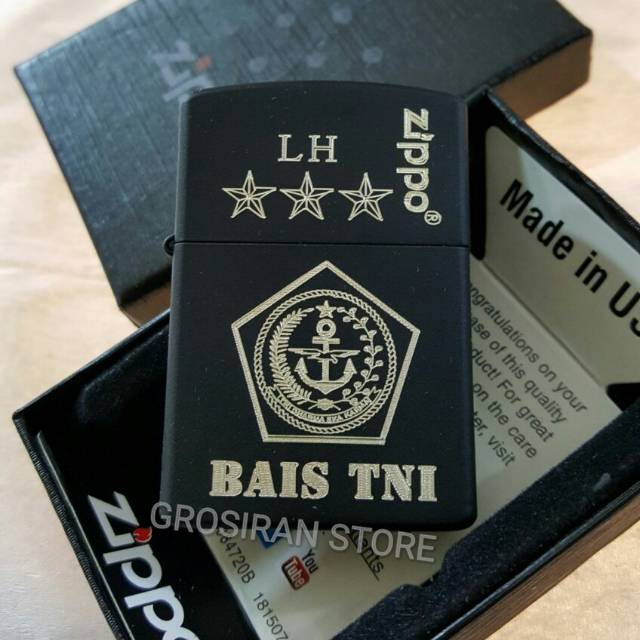 Jual ZIPPO BAIS TNI CUSTOM LOGO TULISAN NAMA GAMBAR UKIR GRAFIR CLUB PERUSAHAAN MOTOR MOBIL ...