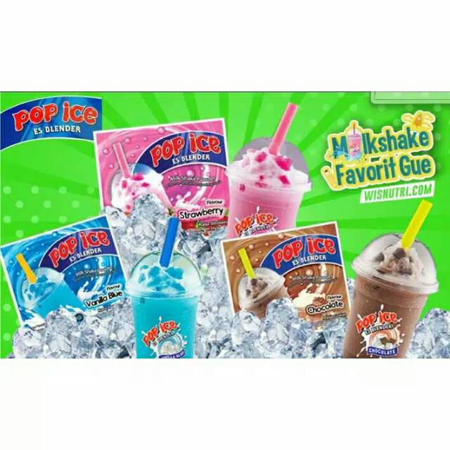 Jual POP ICE Milkshake All Varian Rasa -- 10 sachet x @25gr | Shopee ...