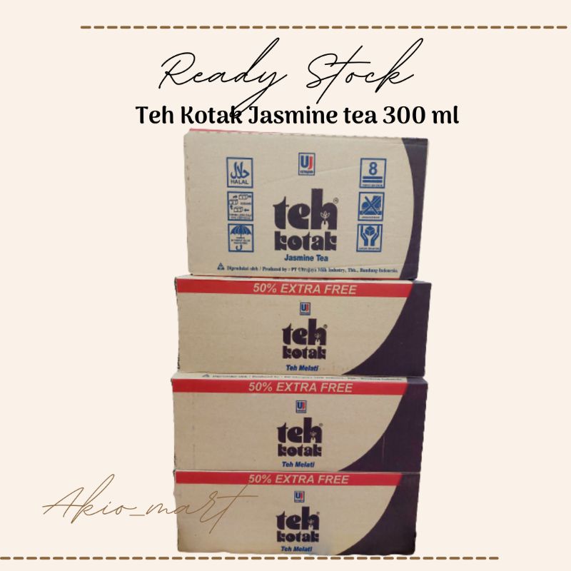 Jual Teh Kotak Teh Melati Jasmine tea 300 ml 1 dus / karton isi 24 pcs ...