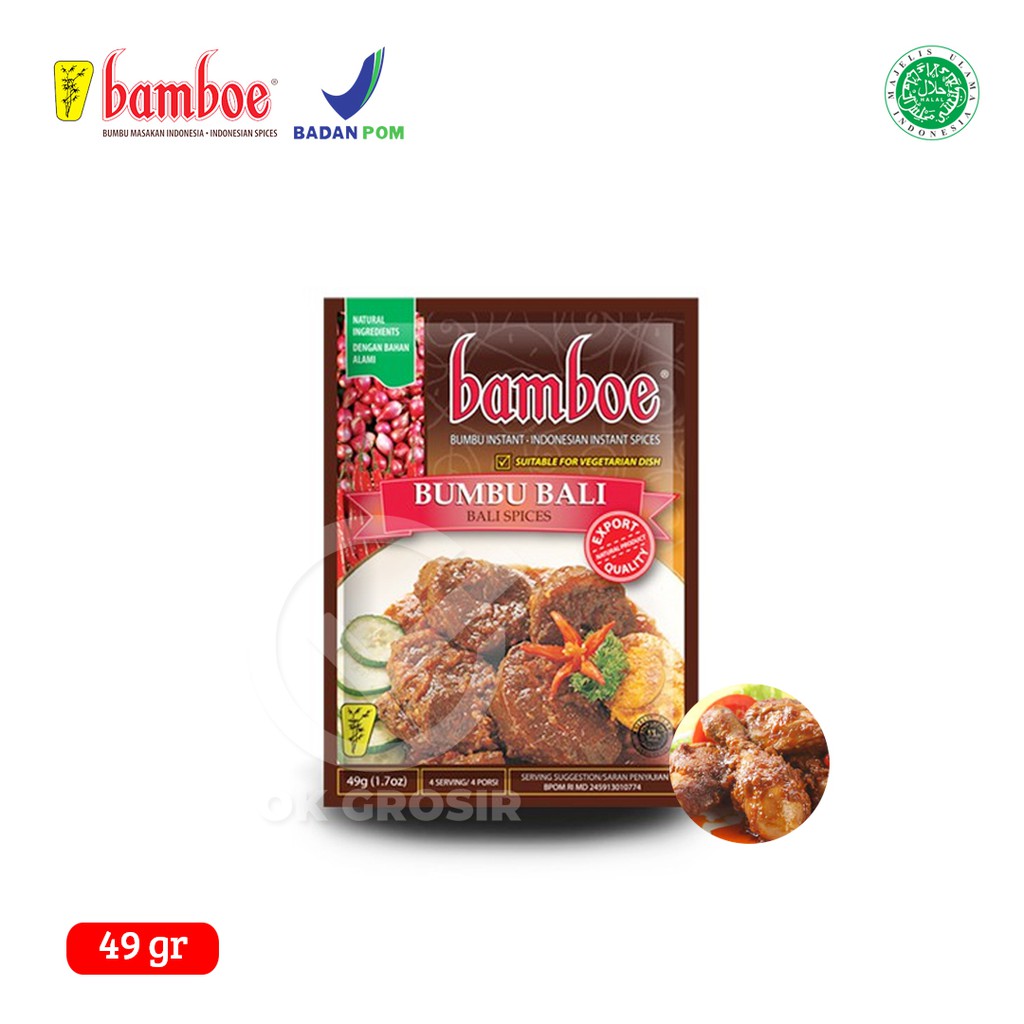 Jual Bamboe Bumbu Bali / Bumbu Instan (49 gr) | Shopee Indonesia