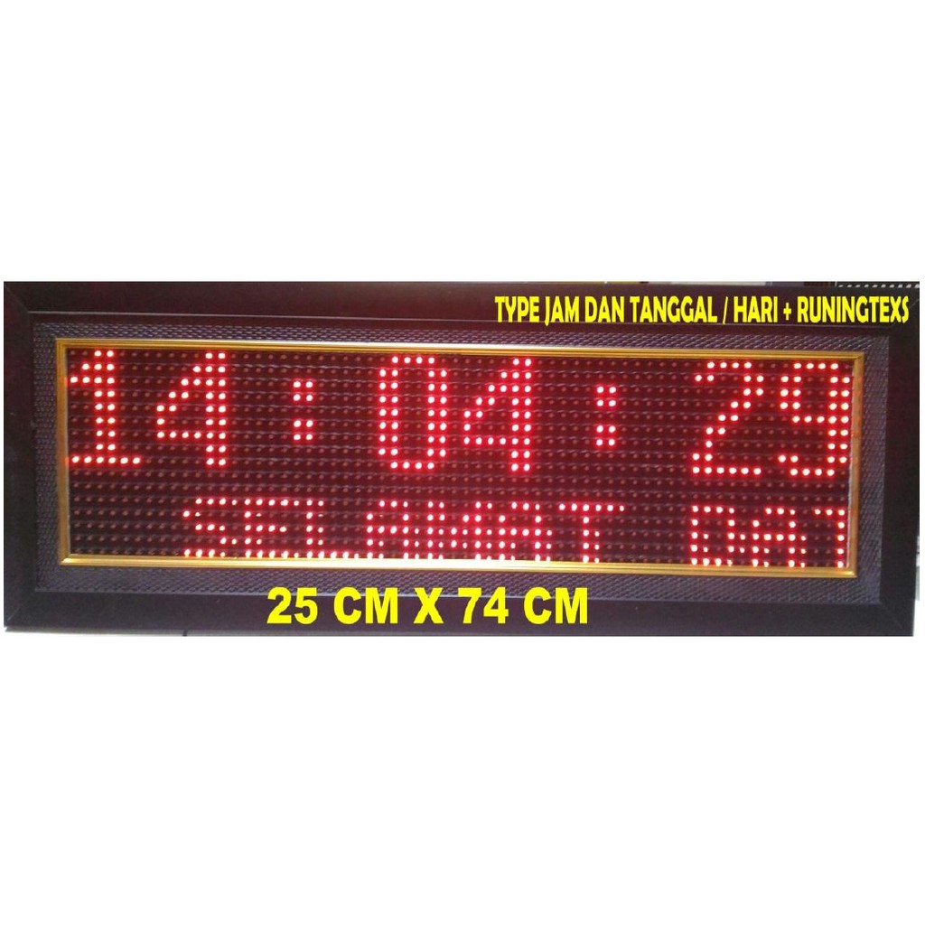 Jual JAM DINDING DIGITAL, Type JAM / TANGGAL / HARI, Running Teks ...
