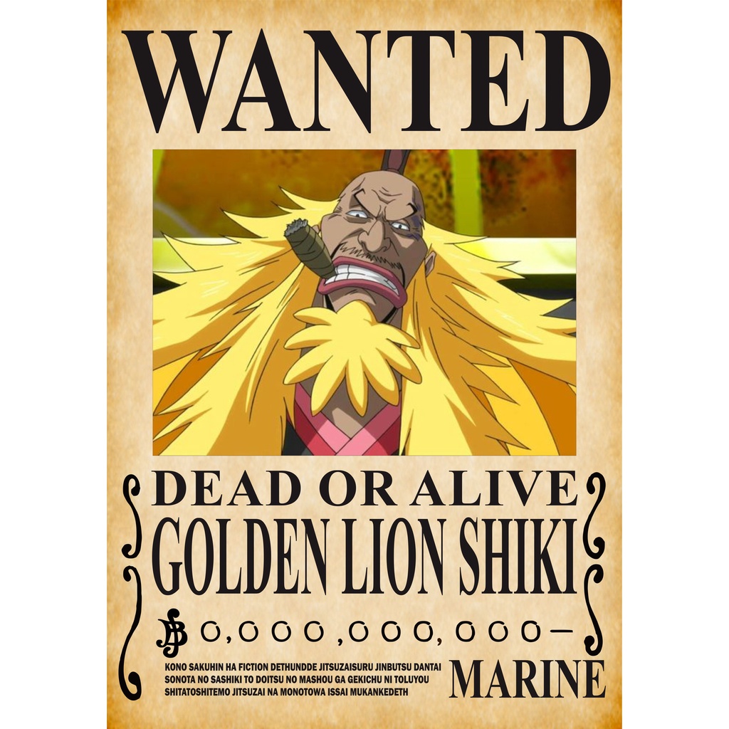 Jual Poster Bounty Rock Pirates Anime Manga One Piece Poster Buronan ...