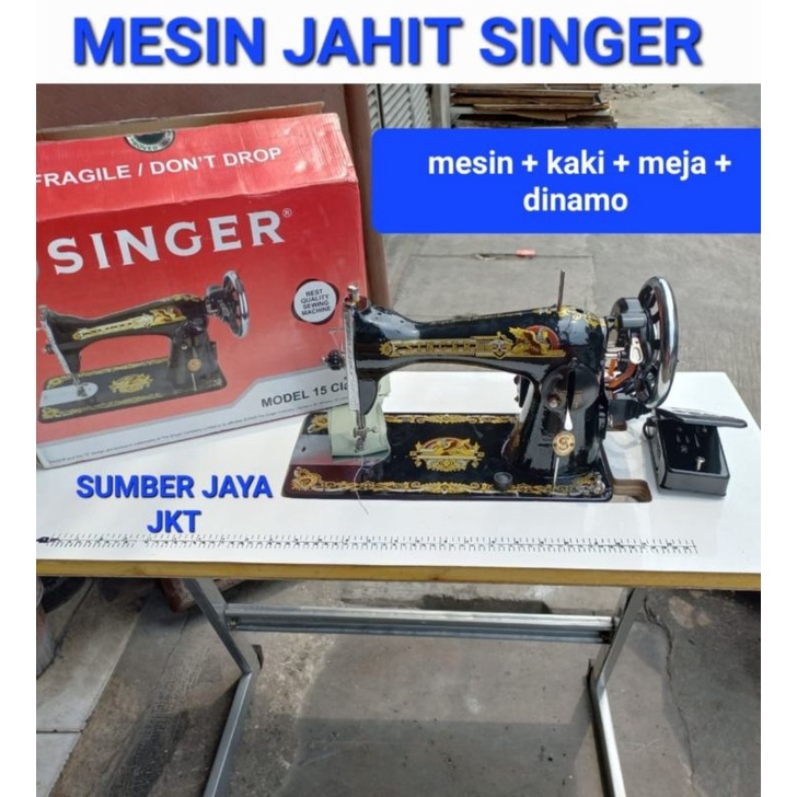 Jual Mesin jahit singer lengkap kaki meja dinamo | Shopee Indonesia
