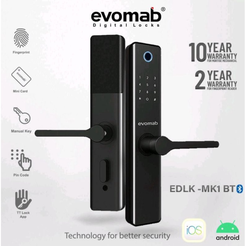 Jual Evomab Smart Home Digital Lock BLUETOOTH EDLK-MK1-BT | Shopee ...