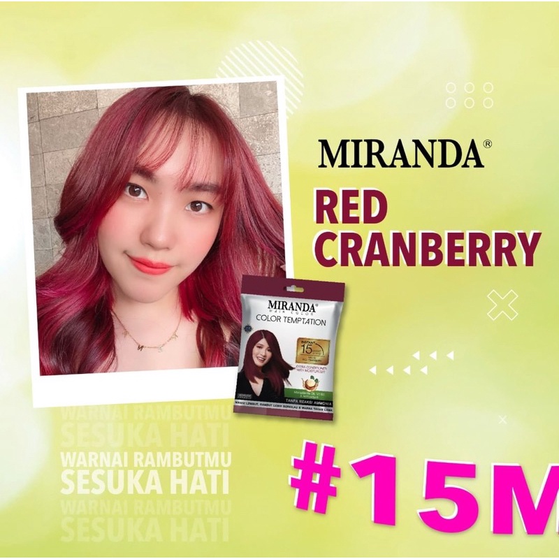 Jual ORIGINAL 100% BPOm Miranda Hair Color Temptation MCT6 Red ...