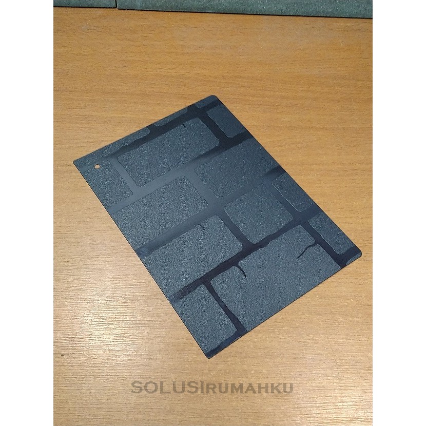 Jual READY STOCK! Per Meter Fiber Tutup Pagar motif BATA ABU TUA ...