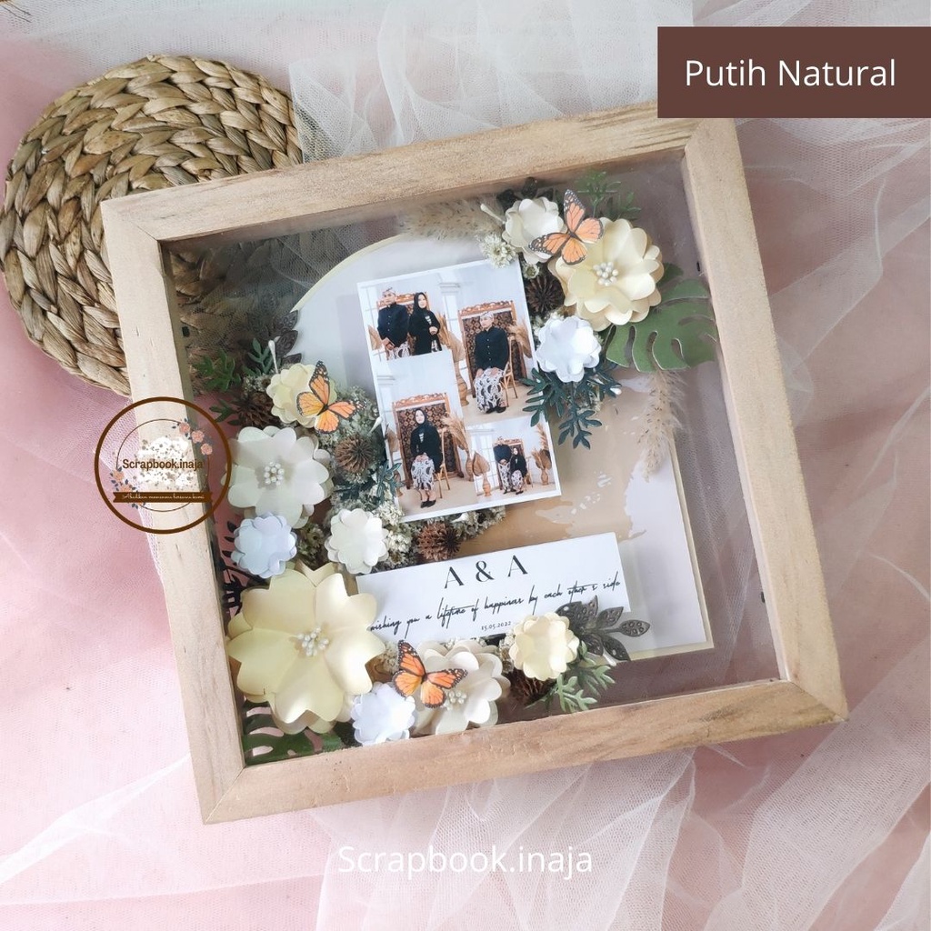 Jual Scrapframe Dried Flower Frame Transparan 3D Hadiah Wisuda | Kado ...