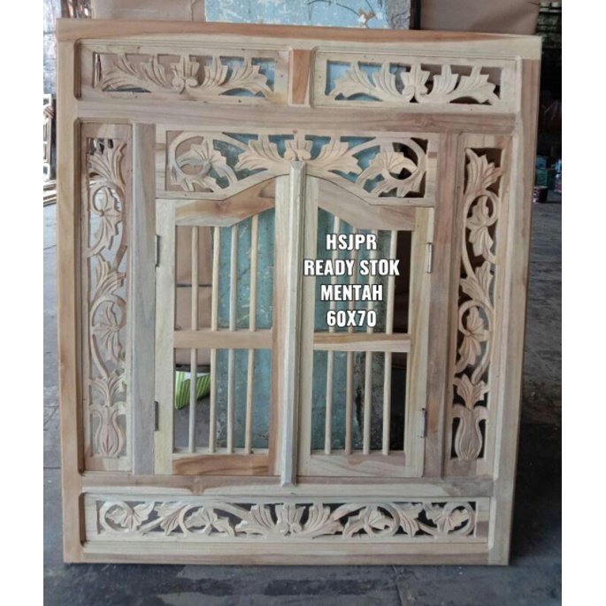 Jual READY STOK kaca krepyak jati 60x80 +Kaca (packing FREE BUBBLE WARP ...