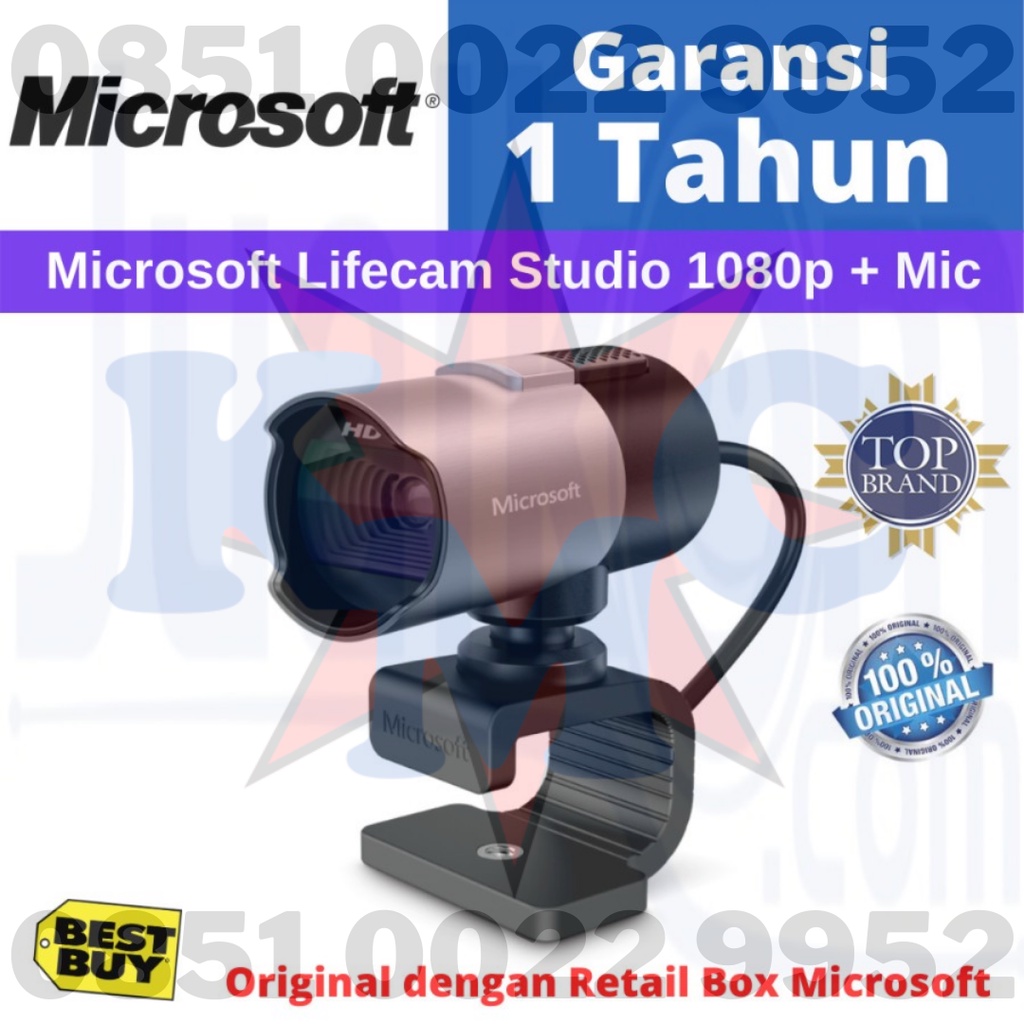 Jual Webcam Microsoft LifeCam Studio 1080P HD For Business + Mic (5WH ...
