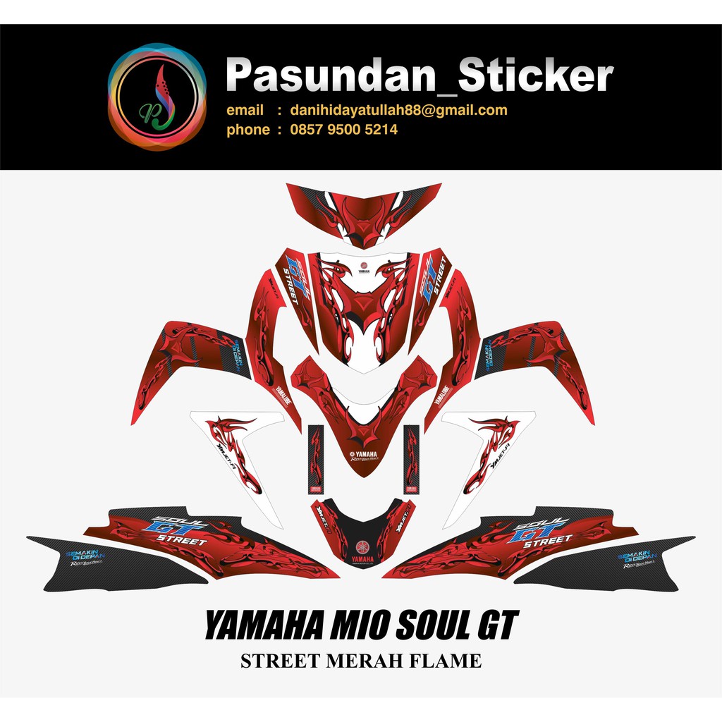 Jual YAMAHA MIO SOUL GT STREET MERAH FLAME | Shopee Indonesia