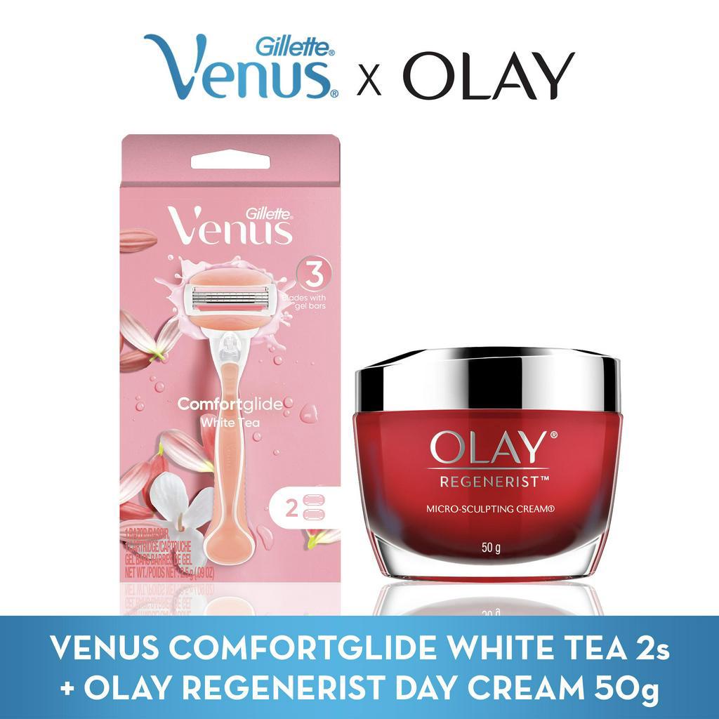 Jual Gillette Venus Comfortglide Razor + Olay MSC RG Day 50gr | Shopee ...