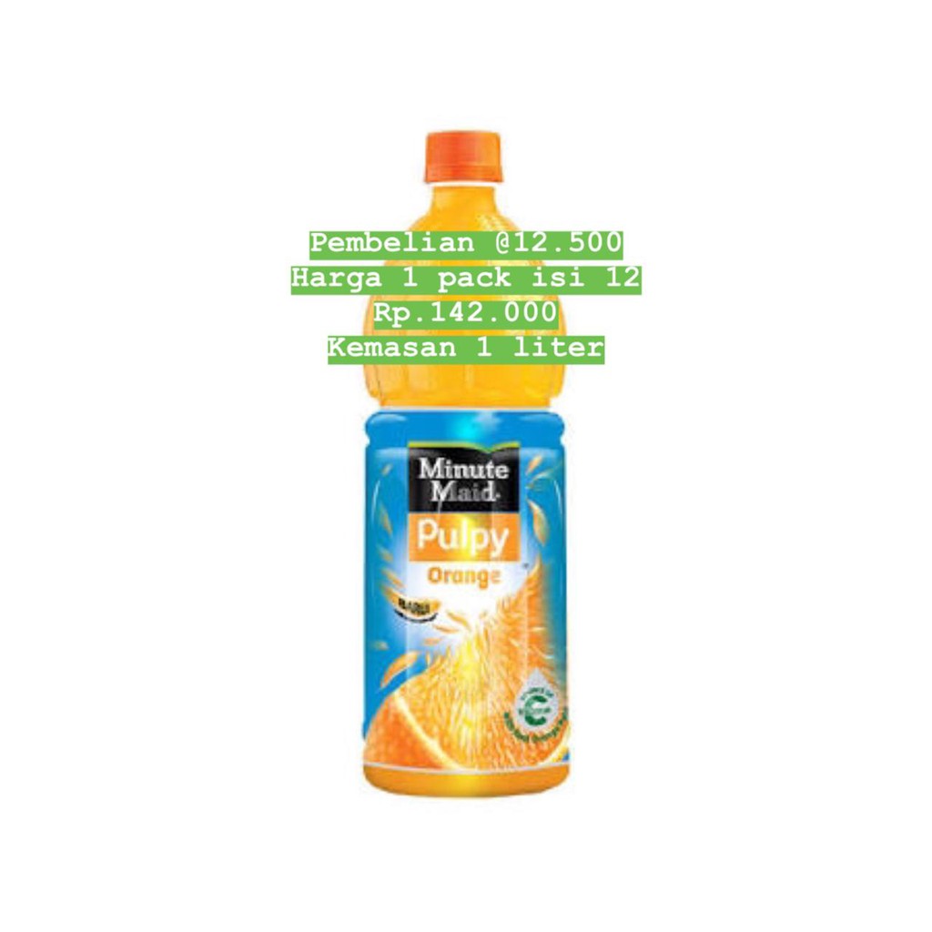 Jual Minute Maid Pulpy Orange 1L | Shopee Indonesia