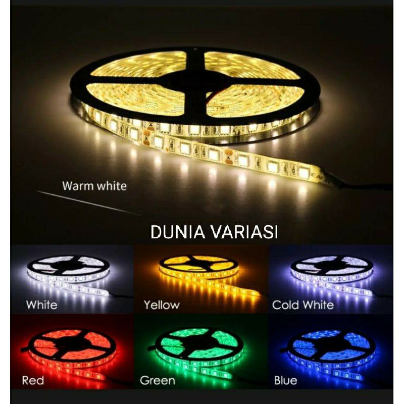 Jual Lampu Roll Led Strip Truk Bis 12volt 24 volt 5 meter mata Led 3528 ...
