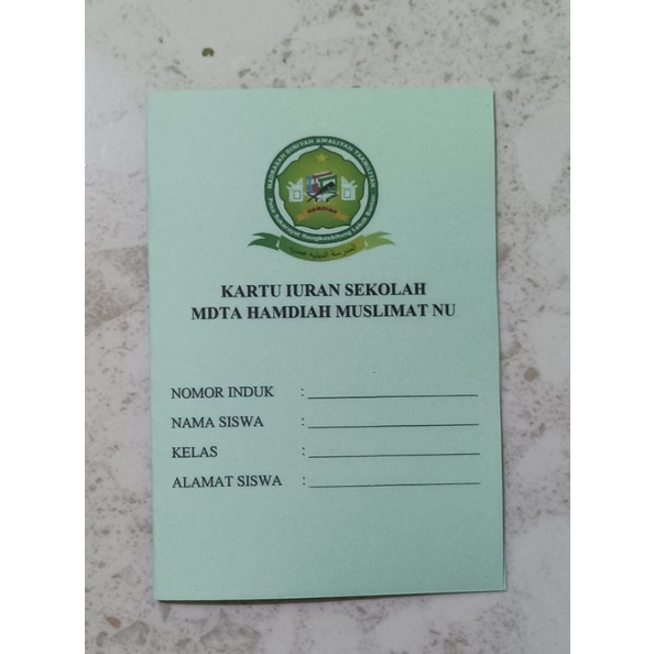 Jual KARTU SPP IURAN SEKOLAH MDTA TPQ TPA PAUD TK SD SMP DLL | Shopee ...