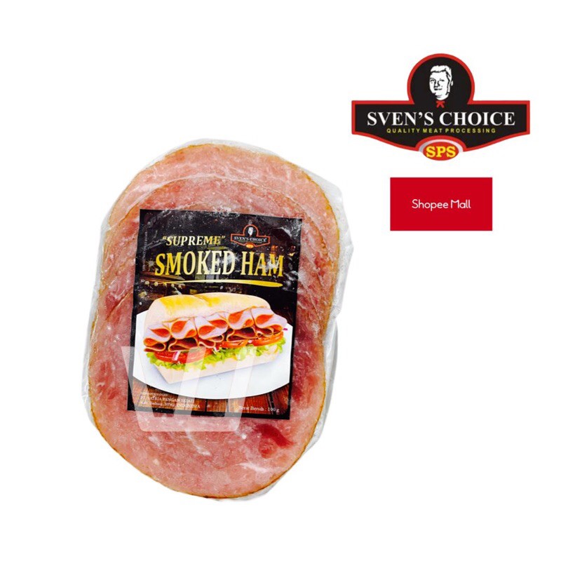 Jual Sven's Choice Ham Babi Supreme Smoked Ham 100G Bagel Size | Shopee ...