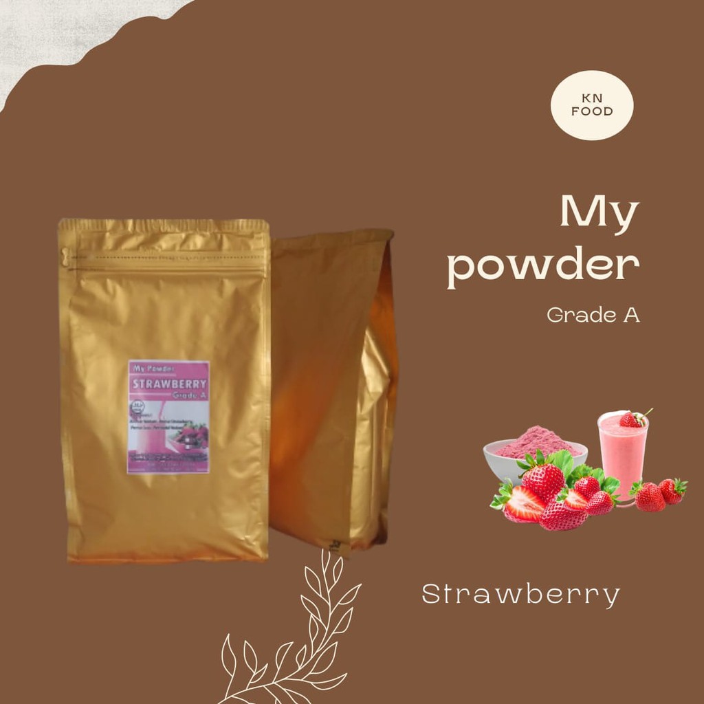 Jual My Powder Minuman Rasa Strawberry Grade A 1 Kg | Shopee Indonesia