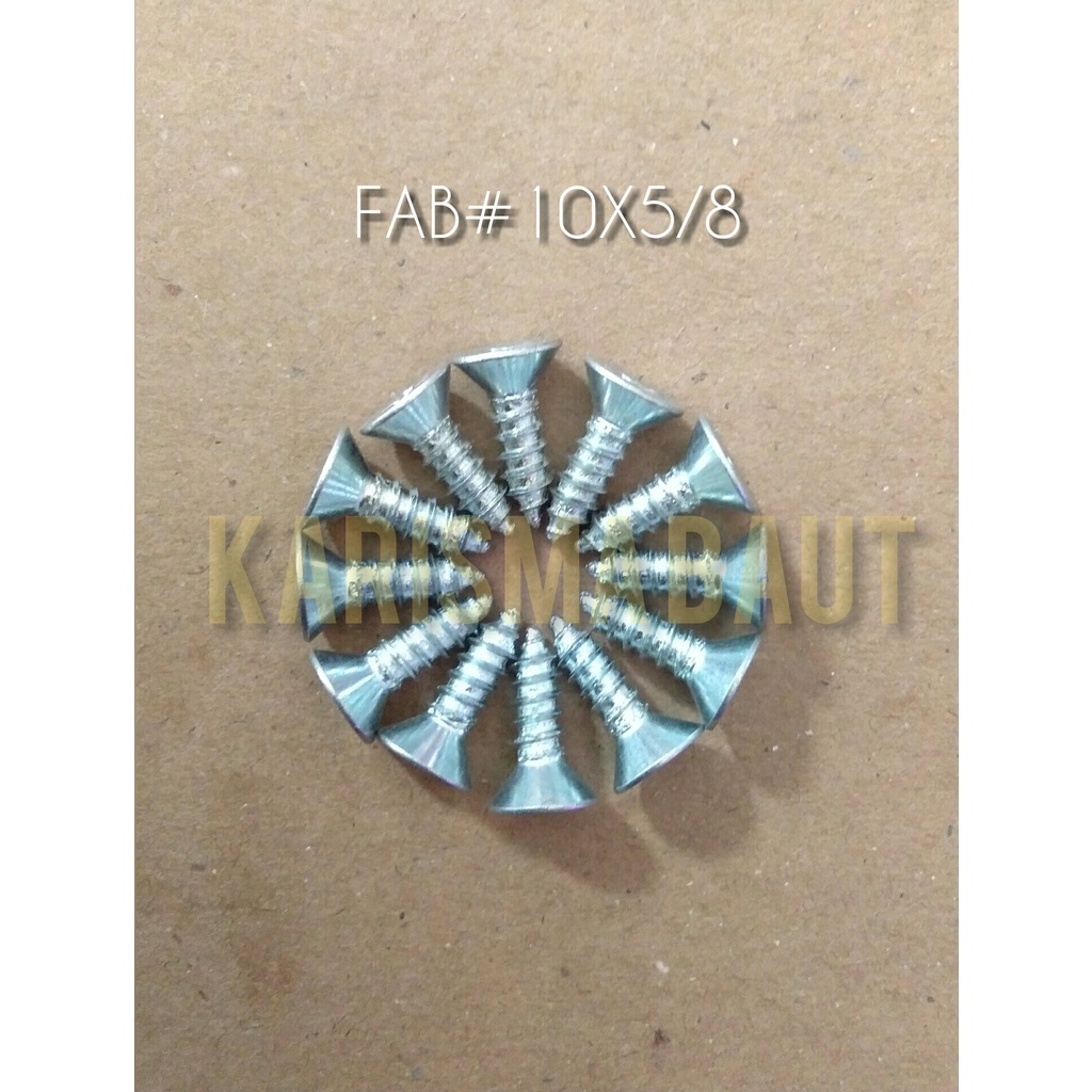 Jual Sekrup FAB #10X5/8 /skrup tapping F (obeng +) | Shopee Indonesia