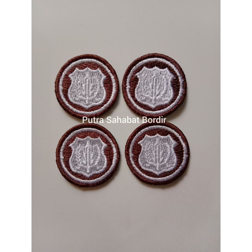 Jual Patch | Logo Bordir Monogram Satpam Coklat Putih (Pasang) | Shopee ...