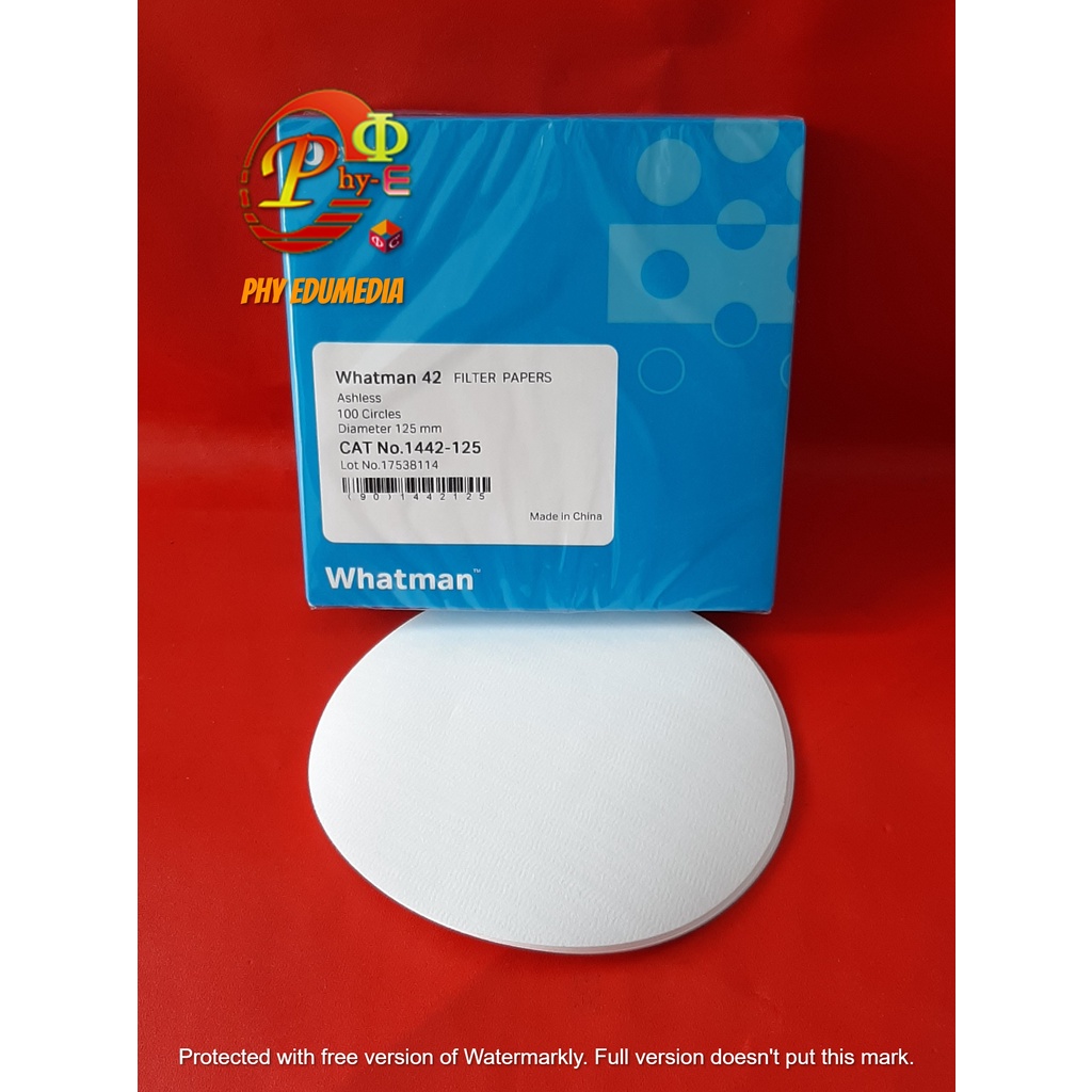 Jual Kertas Saring Whatman No 42 Diameter 125mm 125 mm Per Lembar ...