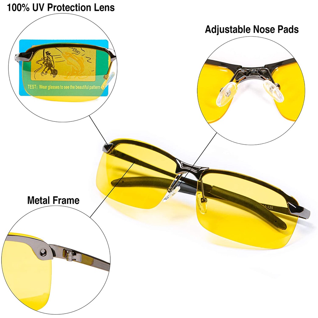 Jual Kacamata Anti Silau Siang Dan Malam Night Vision Photocromic Polarized Mengemudi Sunglasses ...