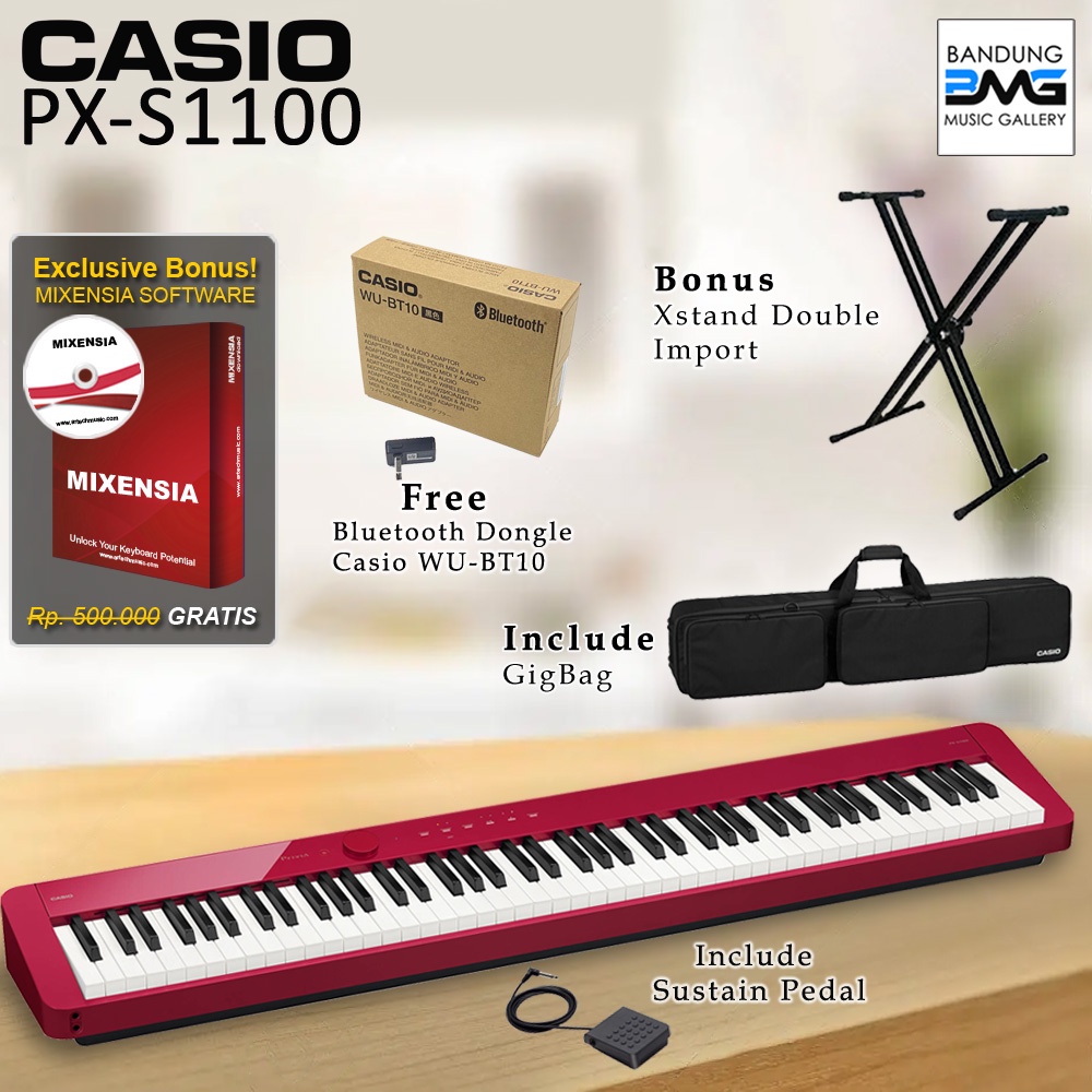 Jual Casio Privia PX S1100 Digital Piano / PXS1100 / PXS 1100 Garansi Resmi | Shopee Indonesia