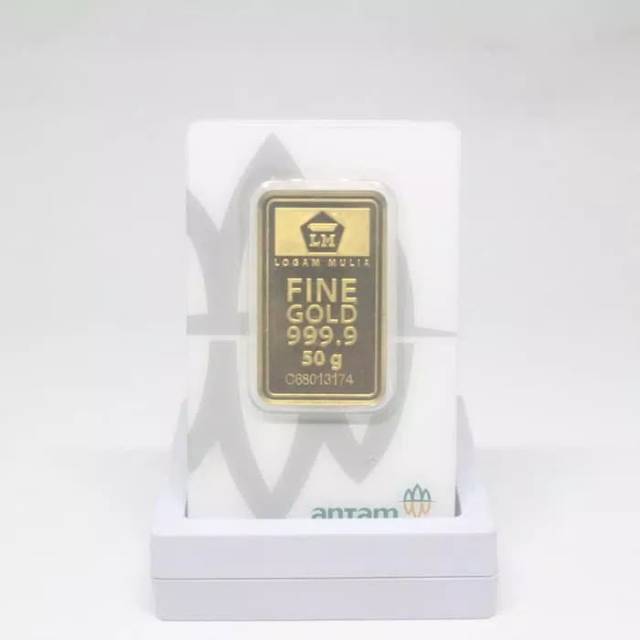 Jual Logam Mulia Antam 50 Gram Emas Antam LM 24K Gold Bar Fine Gold ...