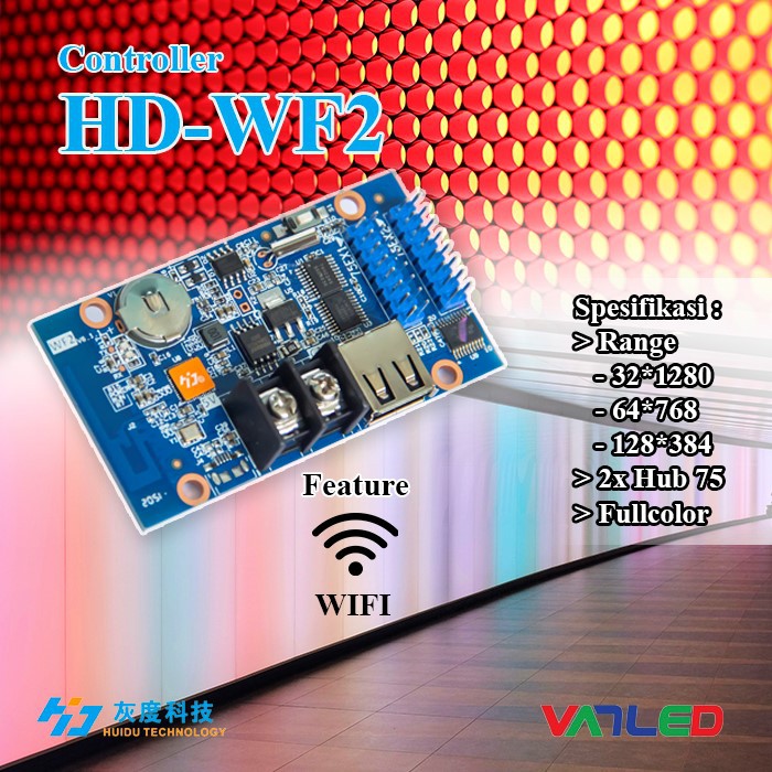 Jual CONTROLLER RUNNING TEXT HUIDU HD-WF2 | Shopee Indonesia