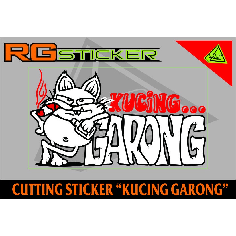 Jual cutting stiker kucing garong uk tinggi 16 cm | Shopee Indonesia