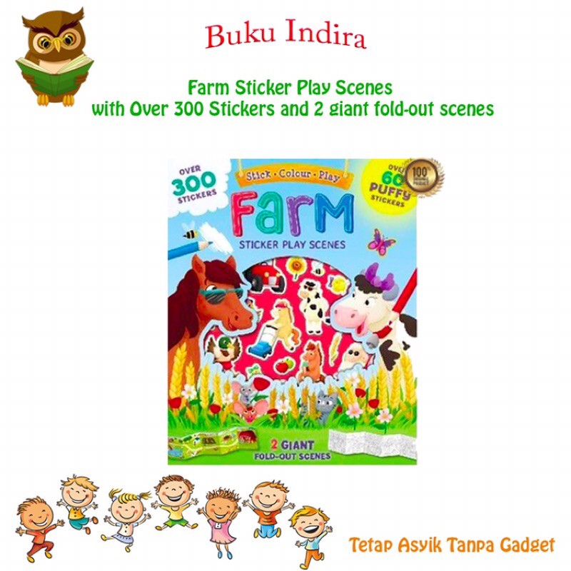 Jual Buku Anak import Farm sticker play scenes | Shopee Indonesia