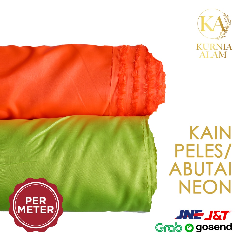 Jual Kain Peles NEON Furing Per Meter/100cm Abutai Kahatex Habutai ...