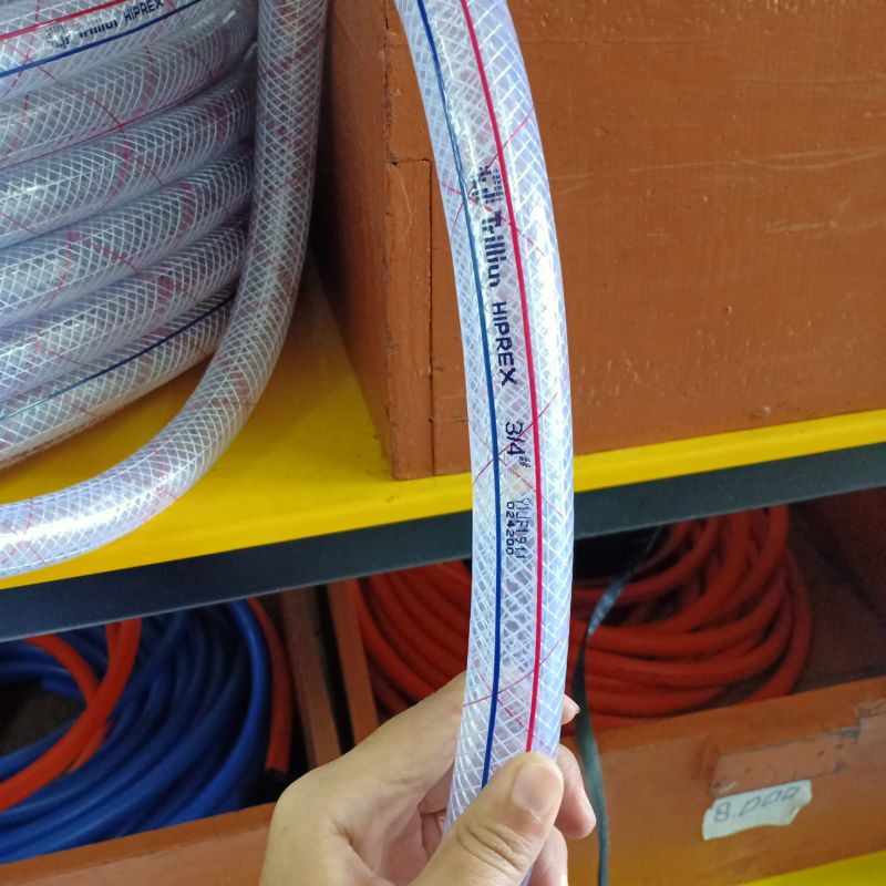 Jual Trilliun Hiprex Selang Air Putih Serat Benang Transparant 3/4 ...