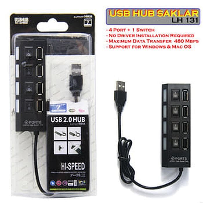 Jual USB Hub Saklar 4 in 1 LH-131 On Off Switch Saklar Stop Kontak ...
