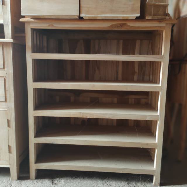 Jual Rak Sepatu Kayu Jati Mentahan - Lemari Sepatu Kayu Jati | Shopee ...