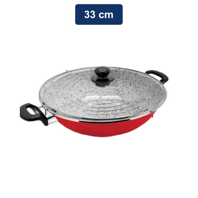 Jual Maspion Wajan Penggorengan / Deep Wok Biru Pornito 33 cm ...