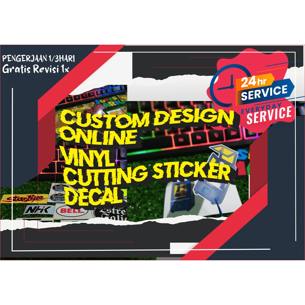 Jual Stiker custom nama logo Cetak Stiker Label Toko Kemasan Produk ...