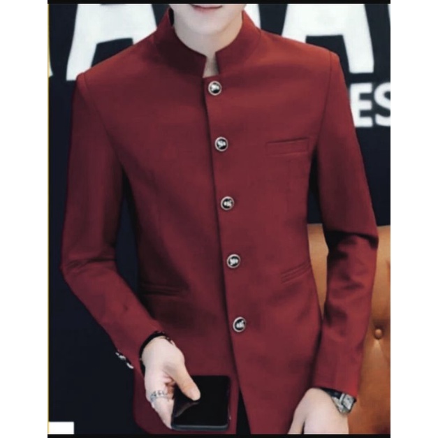 Jual jasko polos pria dewasa terbaru/jasco mandarin semi hitam putih ...