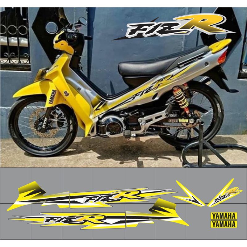 Jual STIKER STRIPING VARIASI FIZ R LIMITED EDITION KUNING SILVER ...