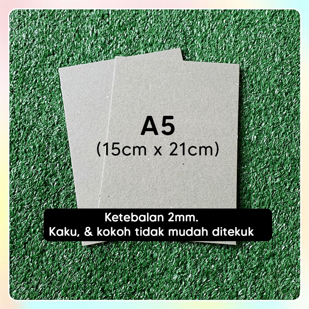 Jual KARTON BOARD A5 A6 YELLOW GRAY BOARD TEBAL 2MM | Shopee Indonesia