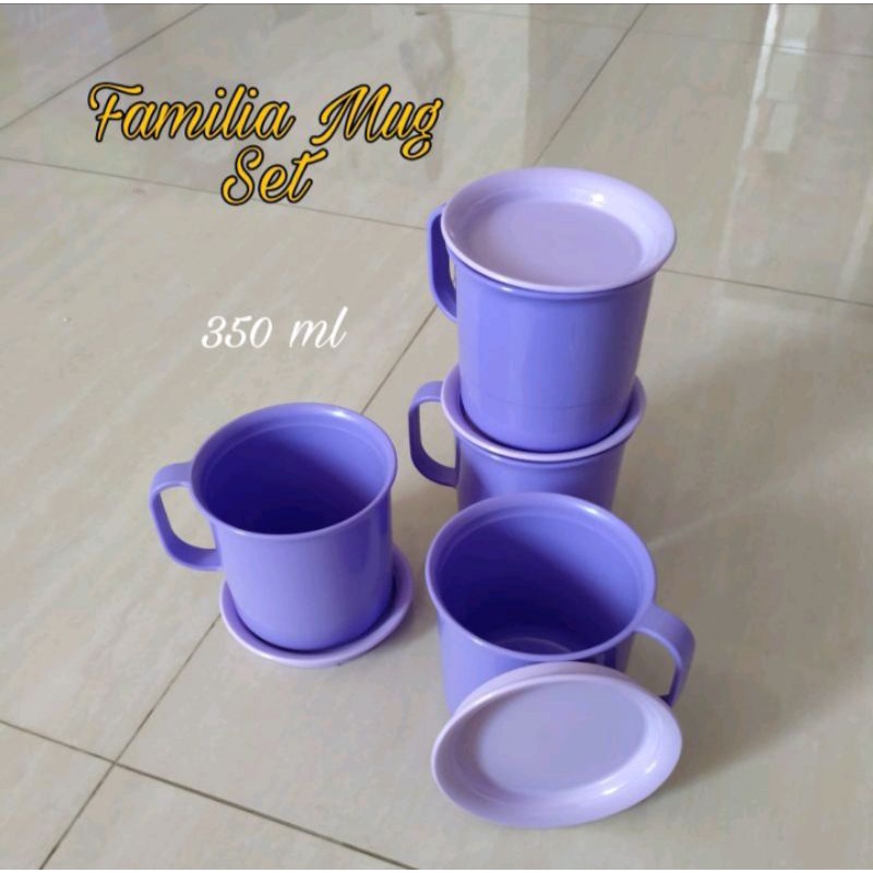 Jual Cangkir gelas mug familia ungu 350ml tupperware | Shopee Indonesia