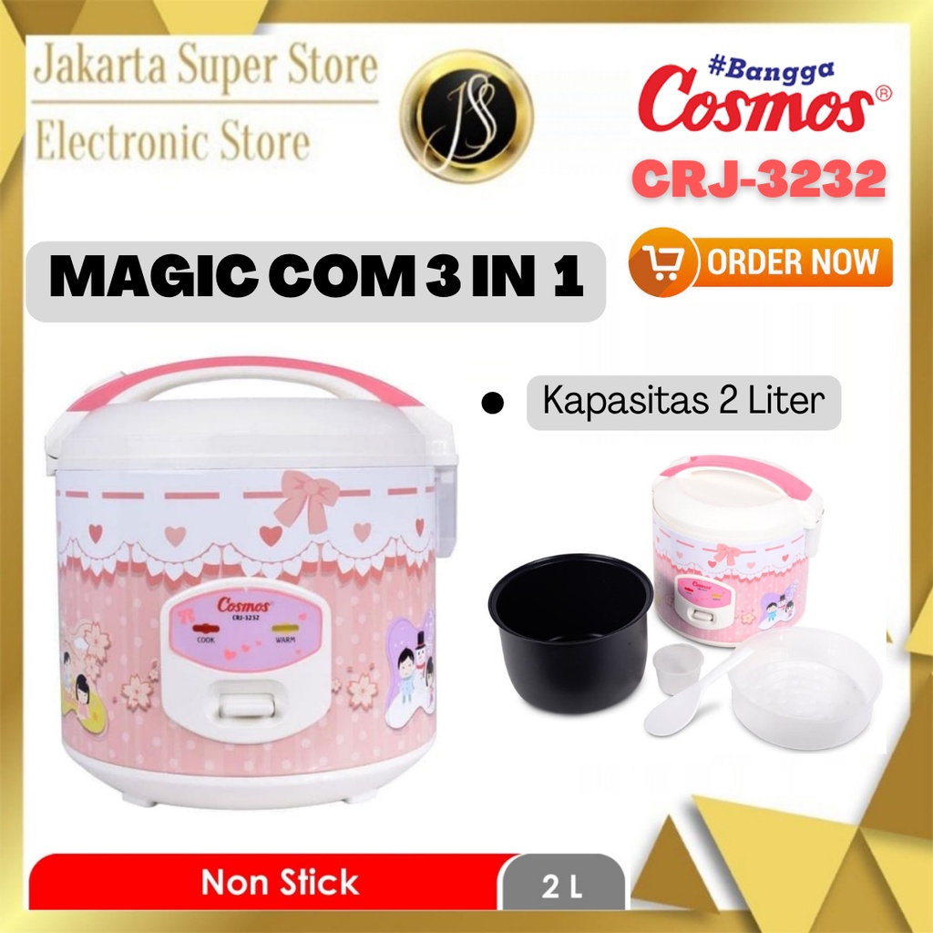 Jual COSMOS RICE COOKER / MAGIC COM CRJ 3232 KAPASITAS 2 LITER | Shopee ...