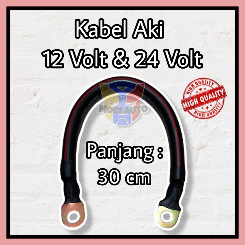 Jual Kabel Aki 30cm / Kabel Accu 30 cm 12 Volt Dan 24 Volt Panjang 30 cm | Shopee Indonesia
