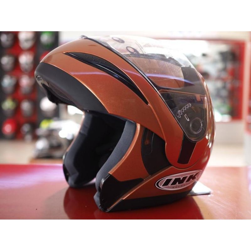 Jual HELM INK MODULAR(TOP GAN) BRONZE MULTI FUNGSI | Shopee Indonesia